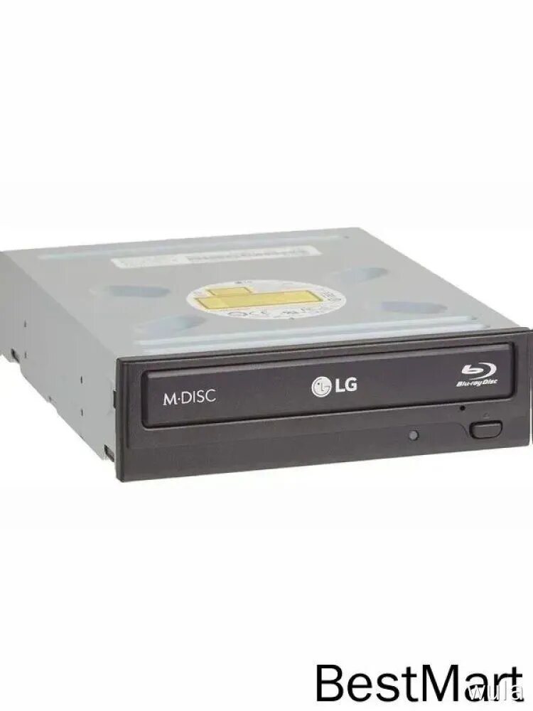 LG Electronics WH16NS40 16-кратный совместимый с Blu-ray/DVD/CD внутренний дисковод для перезаписи SATA, BDXL, поддержка M-DISC, Черный