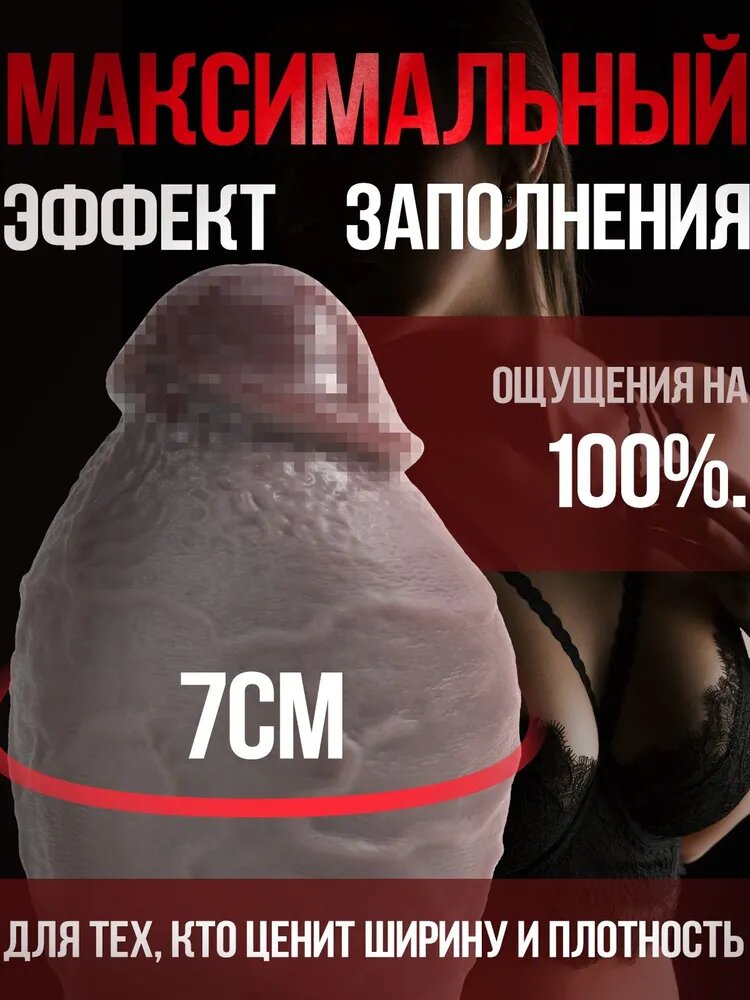 Фаллоимитатор реалистичный для женщин, большой дилдо 7 см, медицинский силикон, на присоске, товары для взрослых 18+