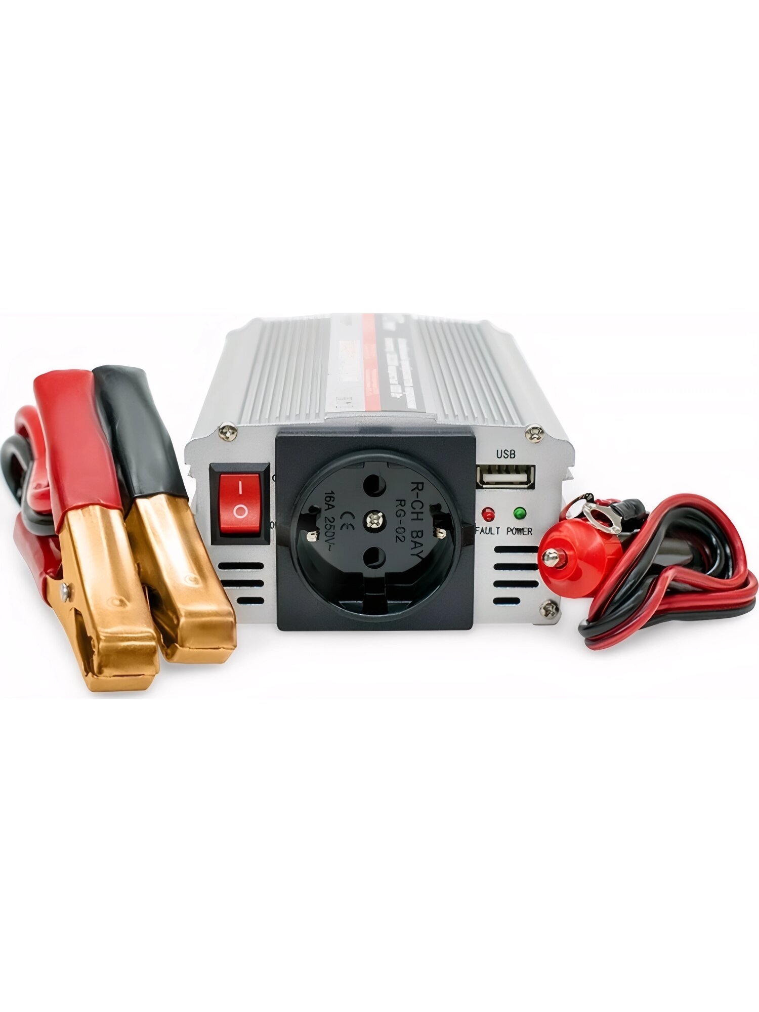 Инвертор AVS Energy IN-1000W - номинальная мощность 1000 Вт, USB-выход, защита от перегрева и короткого замыкания, индикатор для контроля за работой инвертора — фото 1