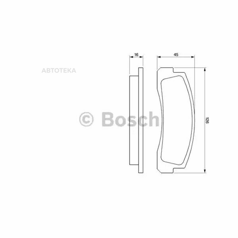Колодки торм. пер. BOSCH 0986466601 LADA Niva 2121 1.6/1.7/1.9D 04/80->