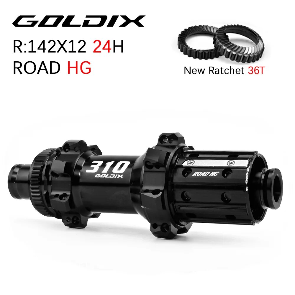 GOLDIX NEW R310 шоссейные втулки 24 отверстия R 142X12 HG