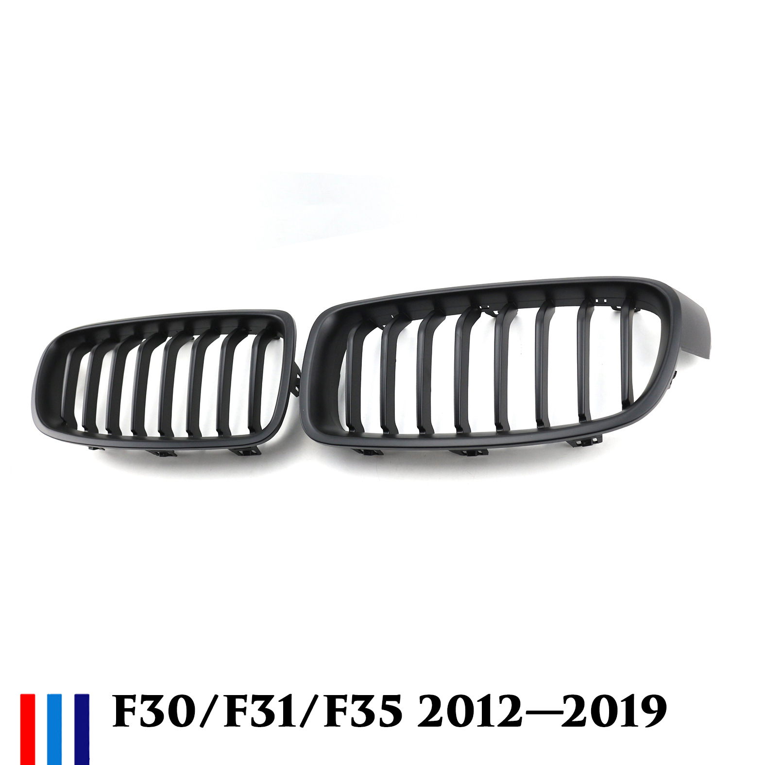 Передняя решетка радиатора MyPads для BMW 3 серии F30/F31 (2012 — 2019) черная комплект