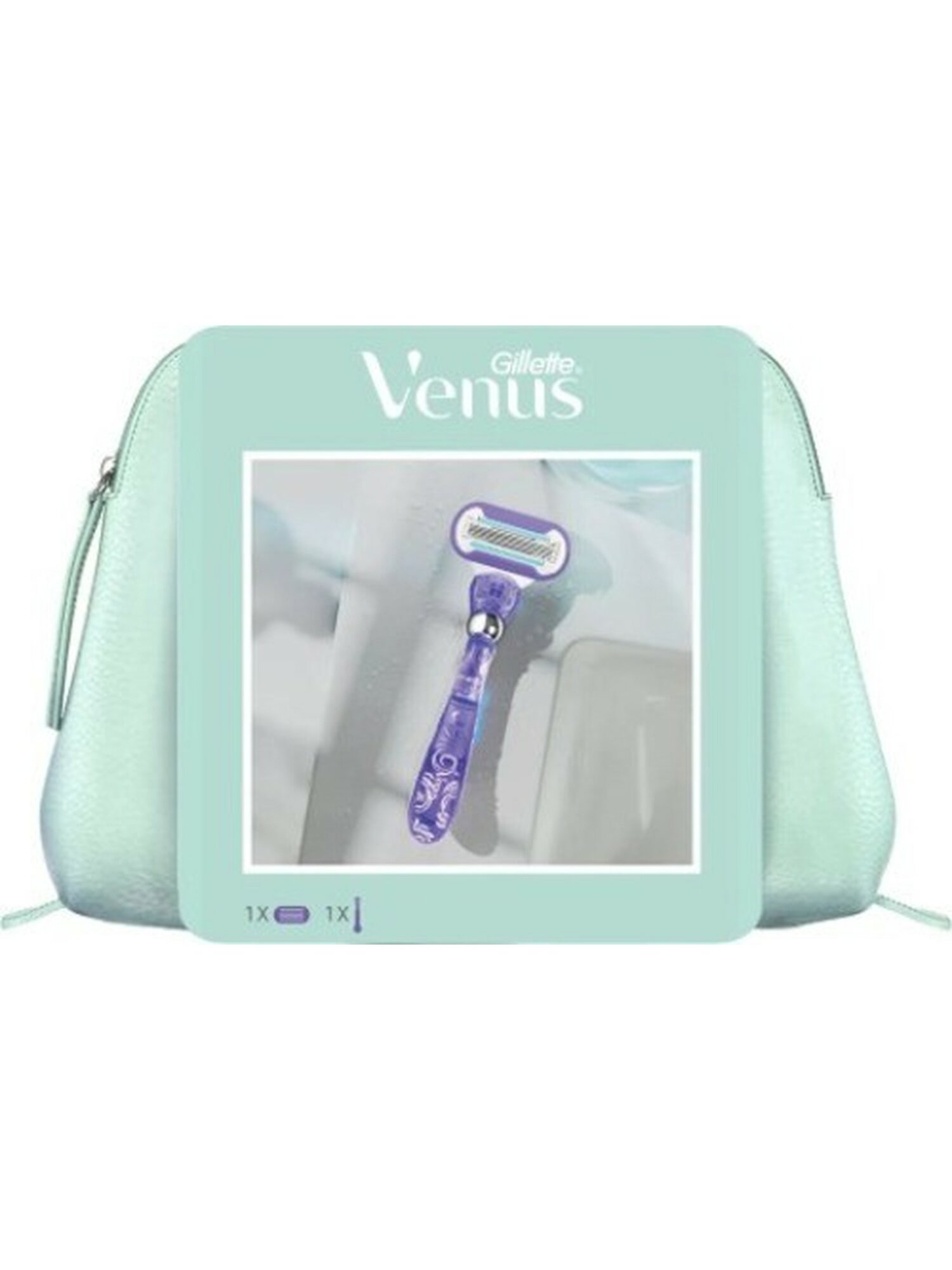 GILLETTE VENUS SWIRL бритва безопасная со сменной кассетой N1+косметичка