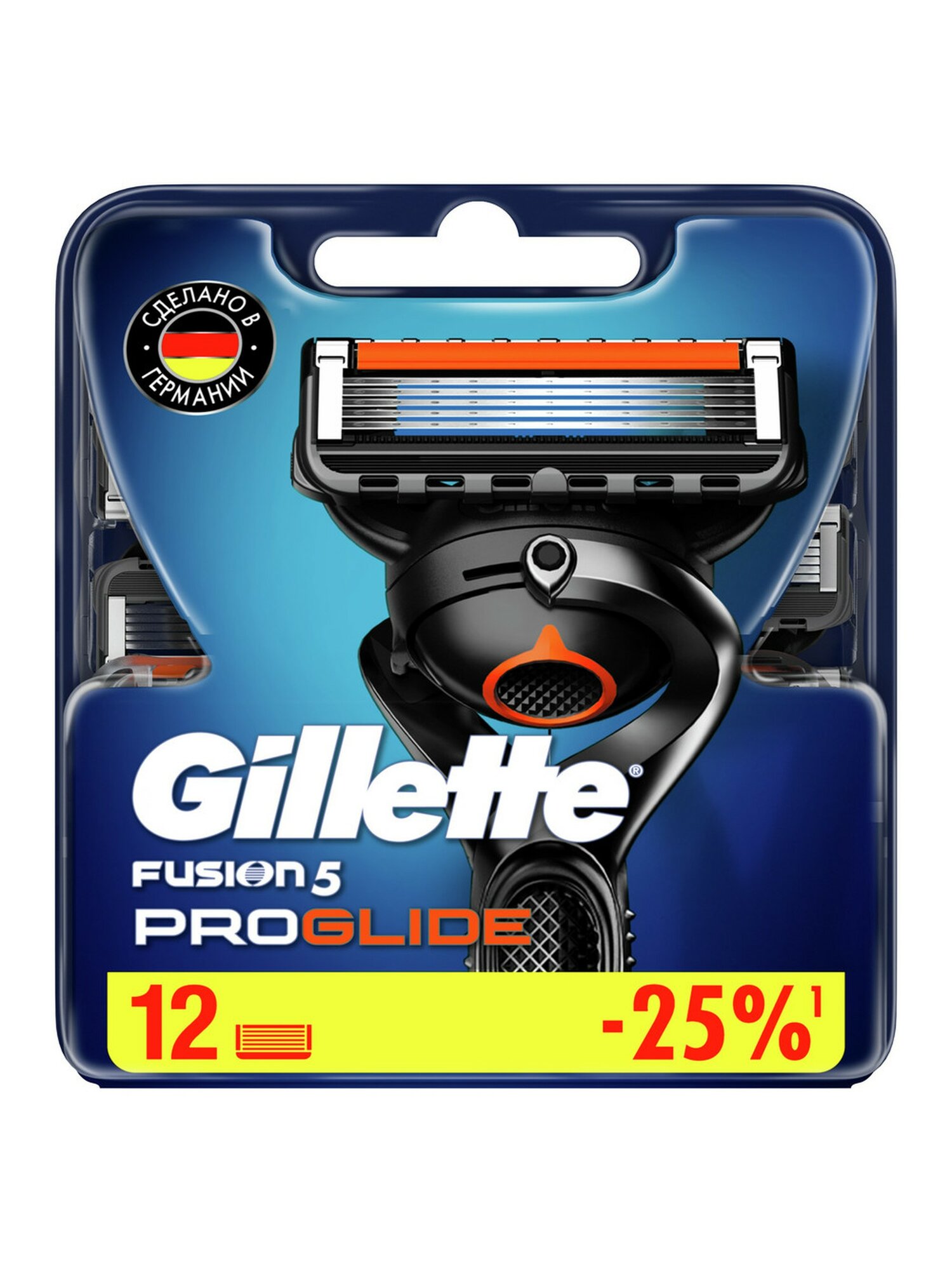 GILLETTE FUSION PROGLIDE кассета N12 — Сменные кассеты Gillette Fusion 5 ProGlide для мужской бритвы - 12 шт в уп