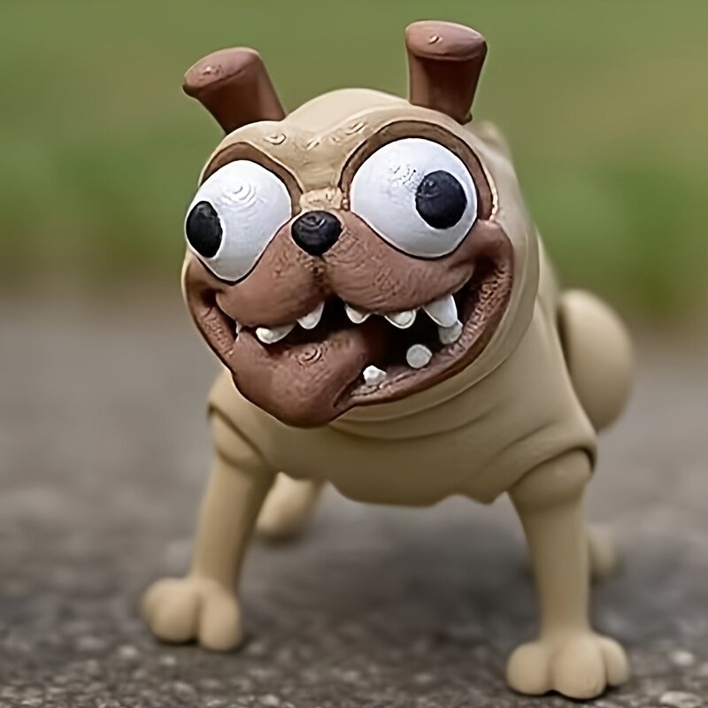 3D-печатная игрушка-собака для детей, реалистичная фигурка для игры и декора, подходит для Пасхи, Хэллоуина, Рождества, Дня благодарения
