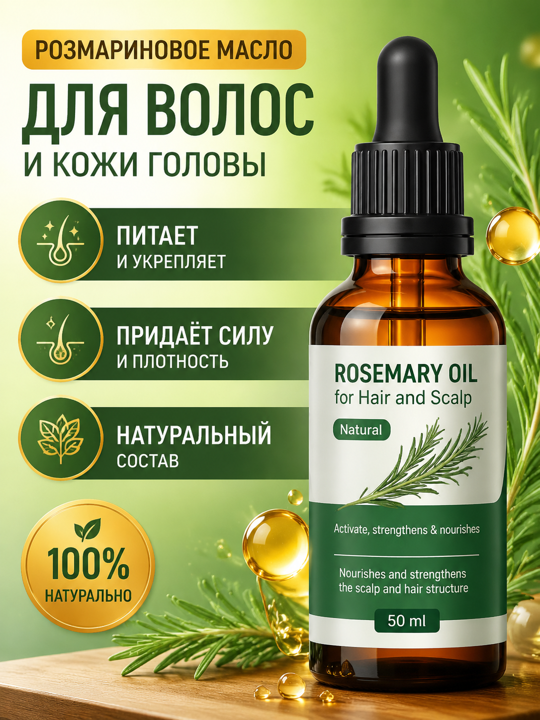 Масло розмарина для ухода за волосами: предотвращает выпадение, питает и укрепляет волосы