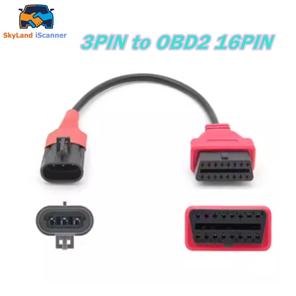 Диагностический Адаптер OBD2 16-контактный Для SYM, Удлинительный Кабель 3-контактный Для Мотоциклов