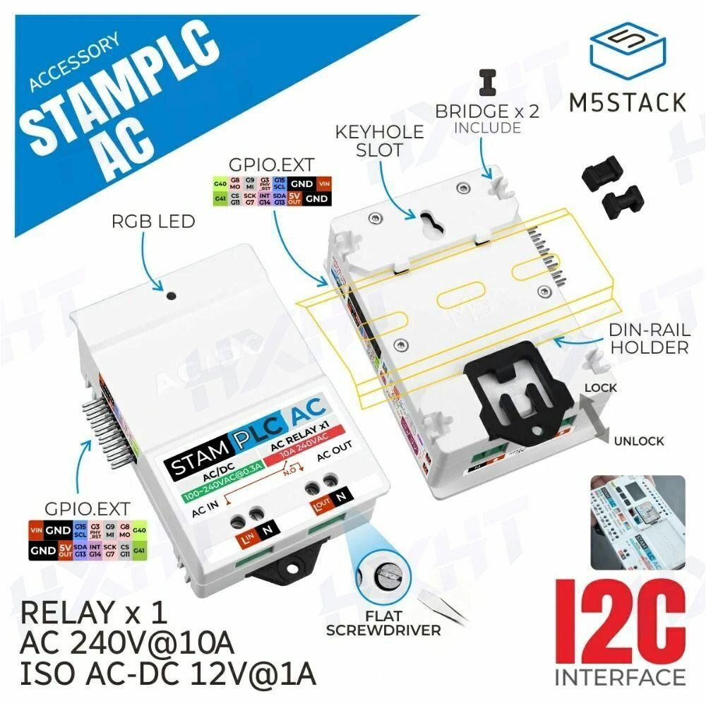 M5Stack StamPLC IoT Программируемый Логический Контроллер StampS3A Плата Разработчика