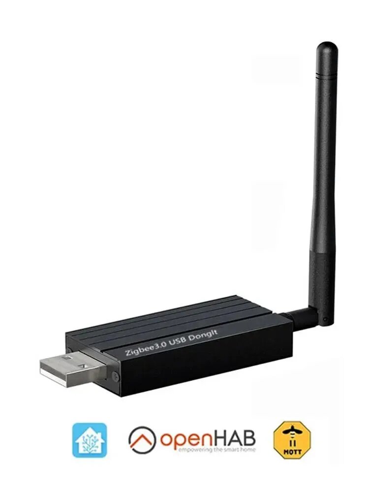 Умный реле Zigbee 3.0 USB шлюз, совместимый с Home Assistant, матовый черный, управление бытовыми приборами