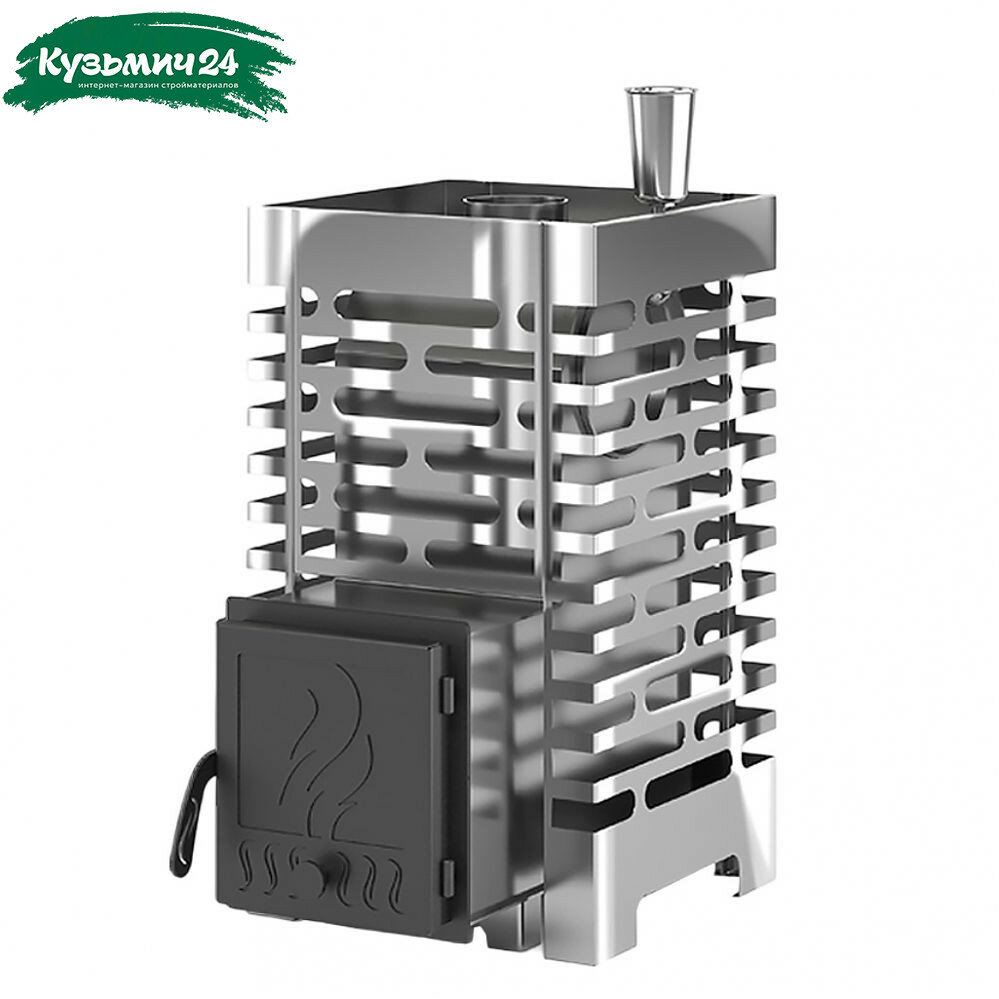 Печь для бани Aston 16 Inox, дверца глухая, 16 кВт, d115, до 18 куб. м
