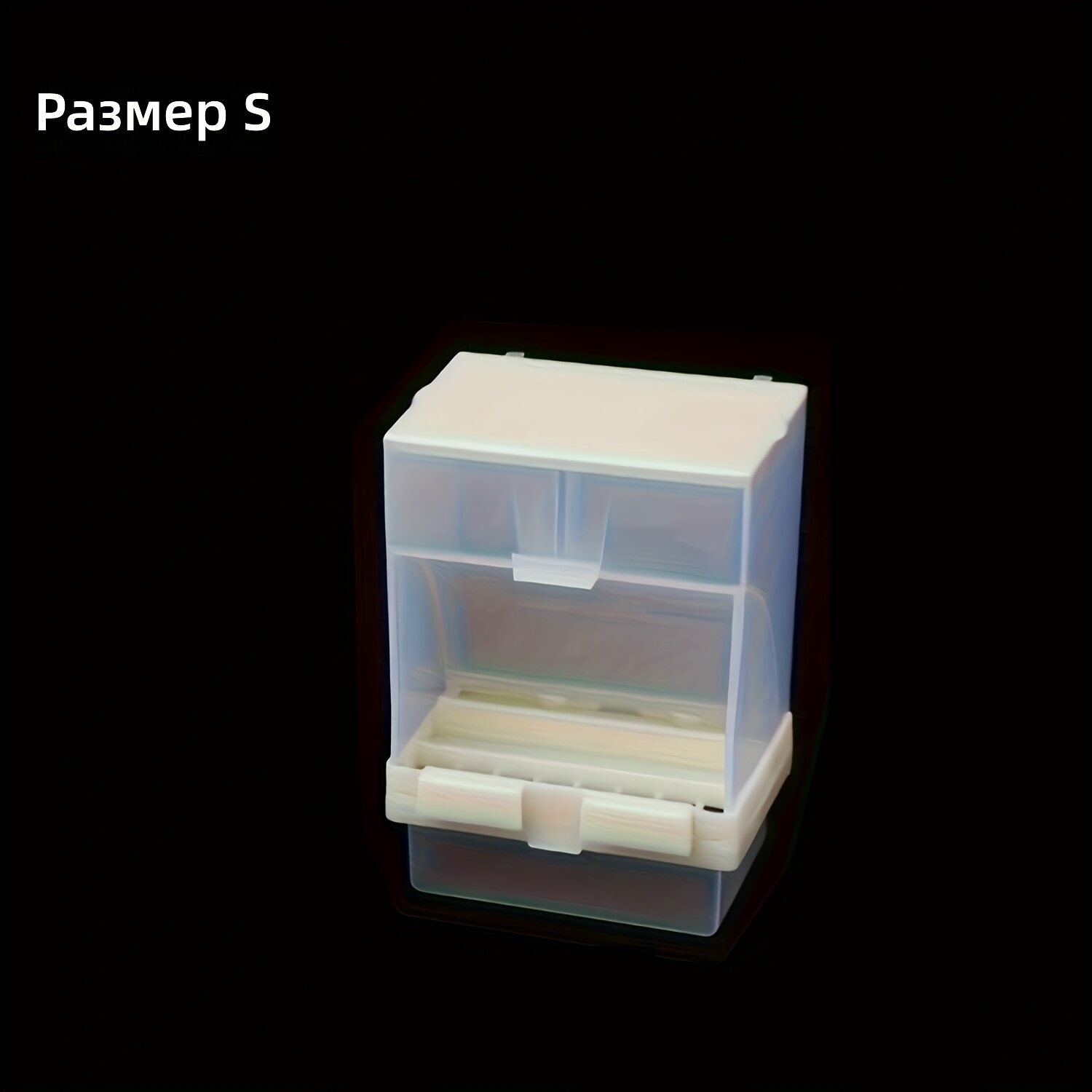 Кормушка для птиц автоматическая, с защитой от просыпания и разбрызгивания, для корелл и волнистых попугаев, размер S (3.93*2.95*5.51 дюйма)