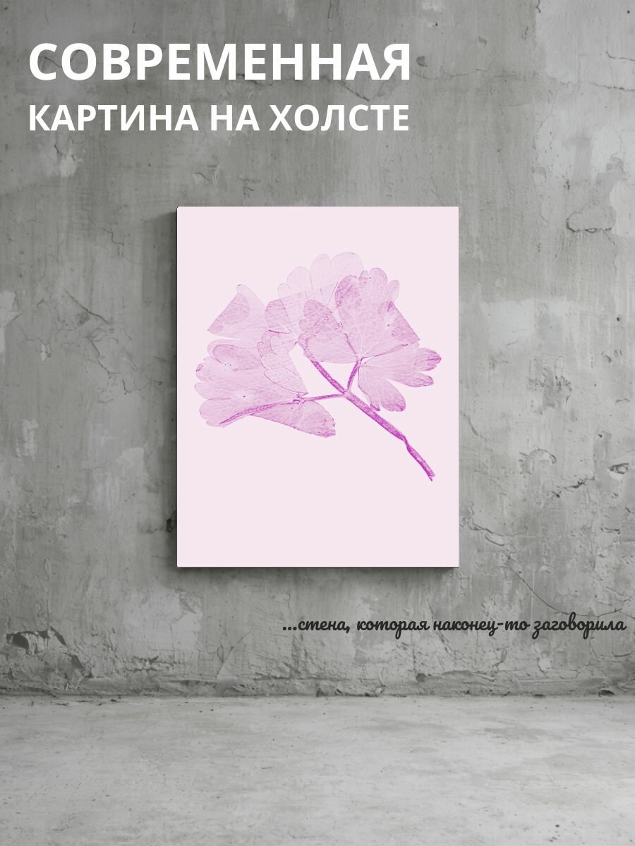 Картина на холсте Листья 40x60 см