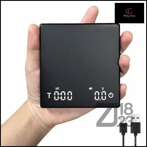 Весы электронные MHW-3BOMBER Cube 2.0 Mini, для кофе, USB-зарядка, платформа, точность 0.1 г, чёрные