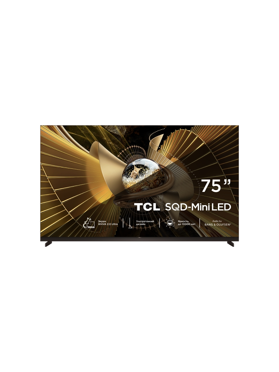 Телевизор TCL 75X11L 75" QLED, 4K Ultra HD, черный, смарт ТВ, Google TV