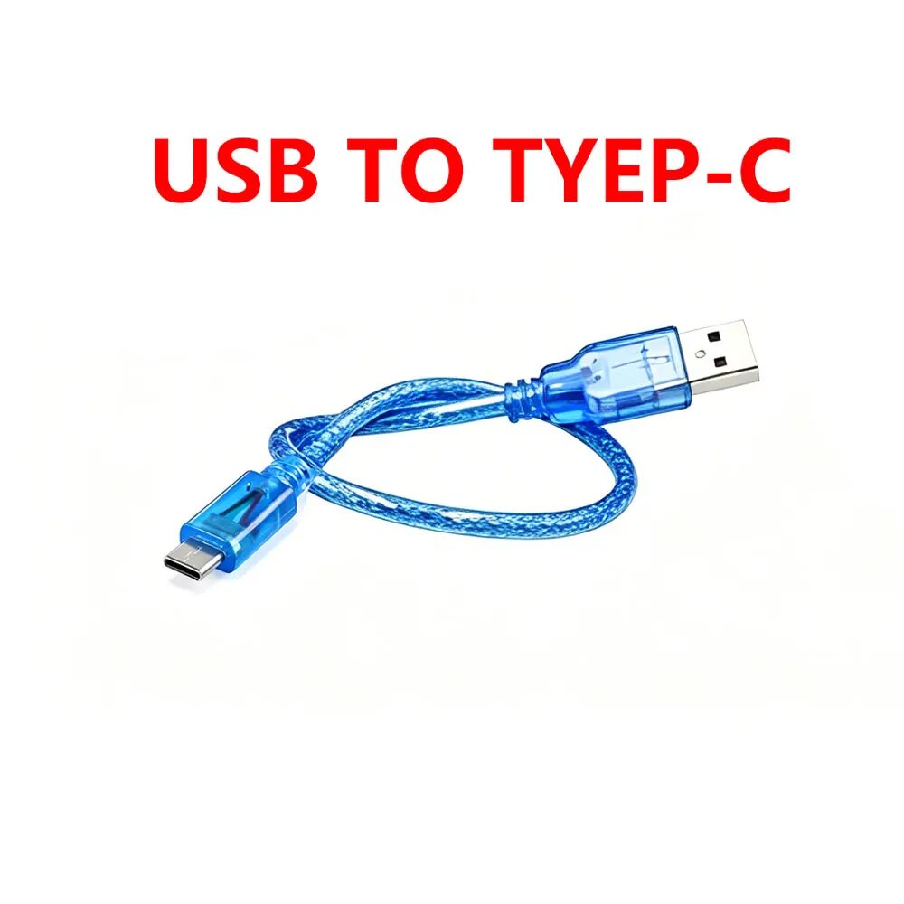 USB-кабель 30 см для Arduino, синий USB to Type-c