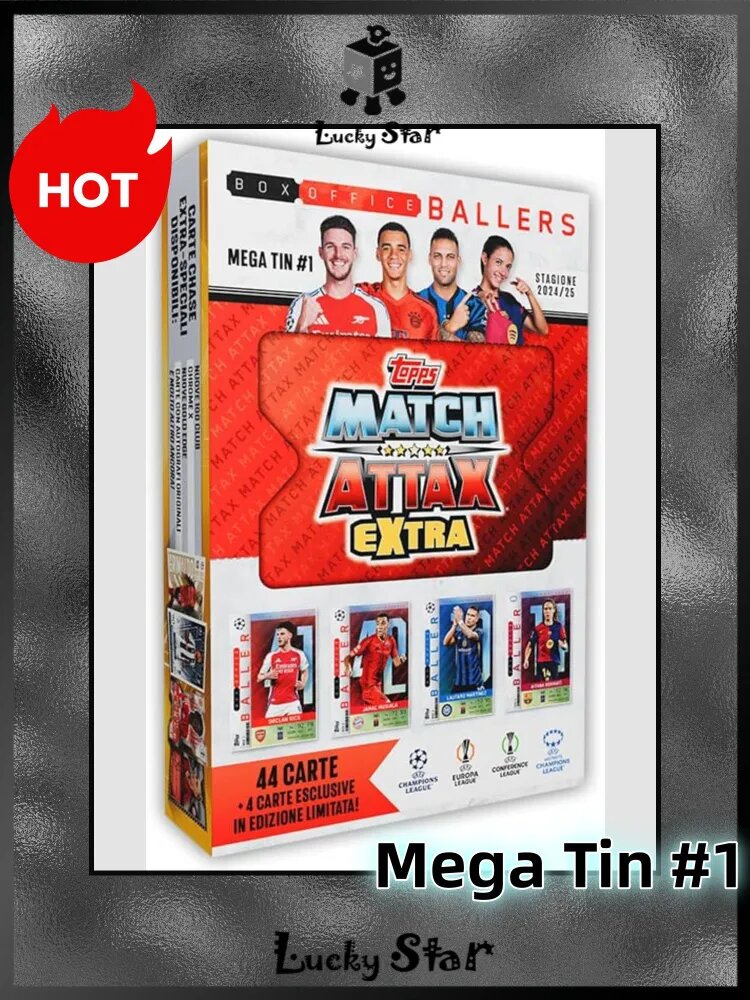 Карточка, Topps Match Attax Extra 2025 - Mega Tin #1 - 48 Cards Including 4 Exclusive LE Cards, Лига чемпионов, Еврокубки