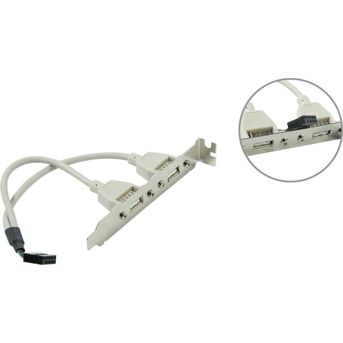 ExeGate BrctUSB2-2A Планка портов в корпус 2 Port USB 2.0 EX298294RUS