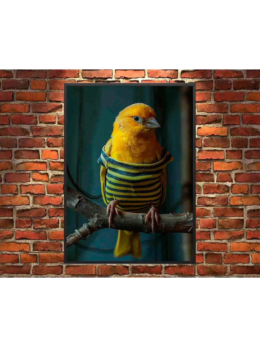 Канареечная птица-пленница 2, Плакат 30x42см