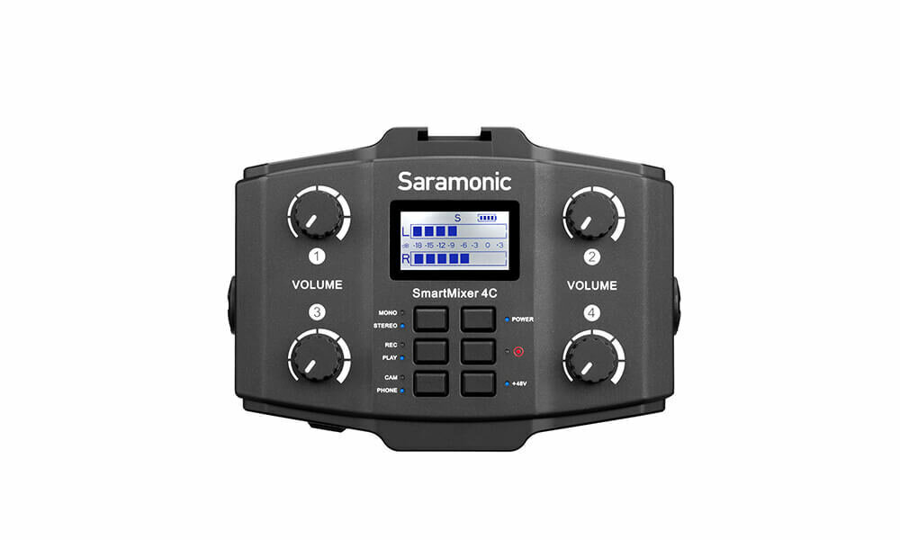 Микшер Saramonic SmartMixer 4C 4-канальный с функцией записи вход: 2х 3,5 мм и 2х XLR / 1/4"; выход: