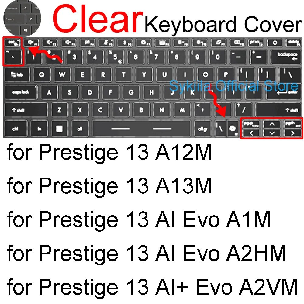 Чехол для клавиатуры Sykiila прозрачный Clear
