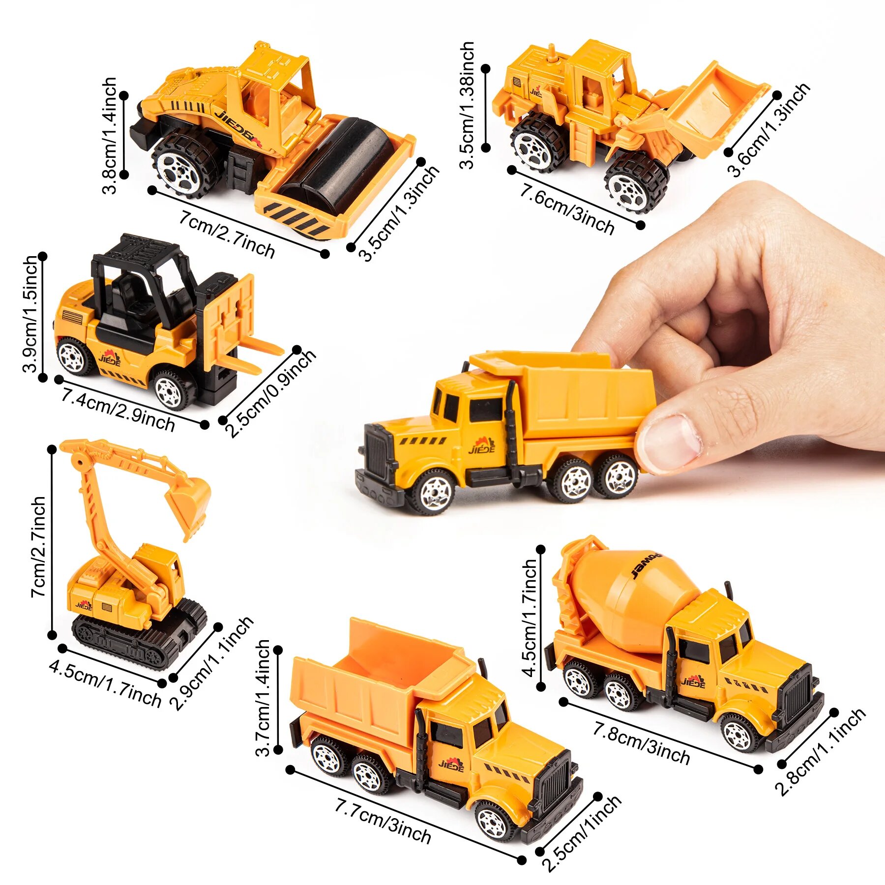 Мини-машины для строительства Unilabo 6pcs Mini Cars