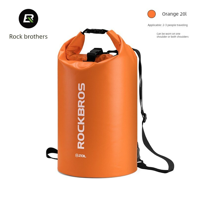 Lock Brother Рюкзак Водонепроницаемый Спортивный Мешок, Оранжевый, 20L для Пляжа и Отдыха