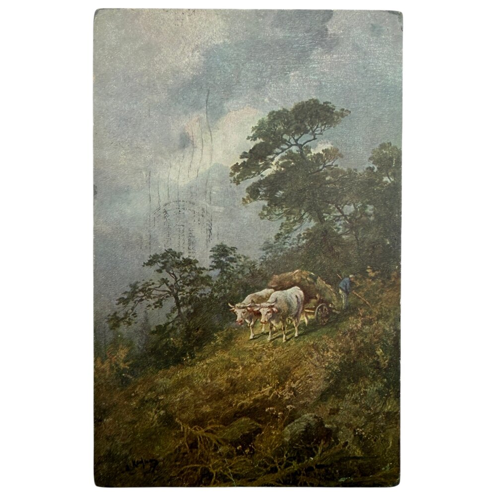 Почтовая открытка "Возвращение с жатвы" 1900-1915 гг. Германская Империя
