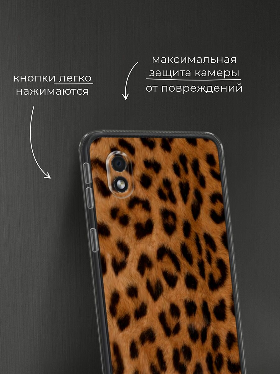 Чехол на Samsung Galaxy A01 Core / Самсунг Галакси А01 Core с принтом "Мех леопарда" — фото 1