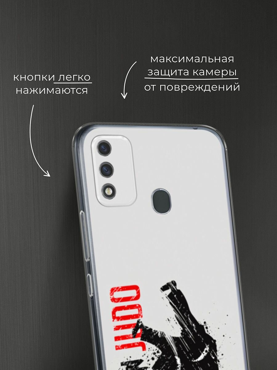 Силиконовый чехол на Itel A48 / Ител А48 с принтом "Дзюдо" — фото 1