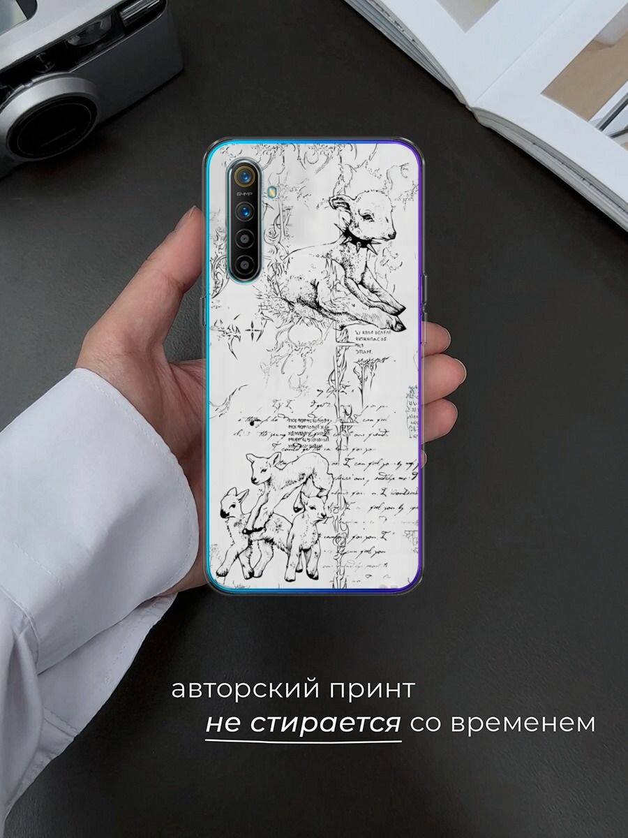 Чехол на Realme XT / Реалми XT с принтом "Готический ягненок" — фото 1