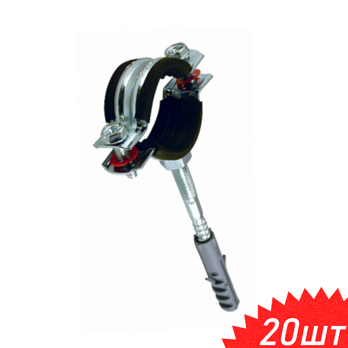 Хомут сантехнический 3/4 (26-30мм), 20 шт