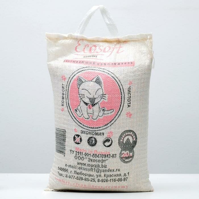 Наполнитель минеральный с добавлением силикагеля Экософт-Комфорт , 20 л