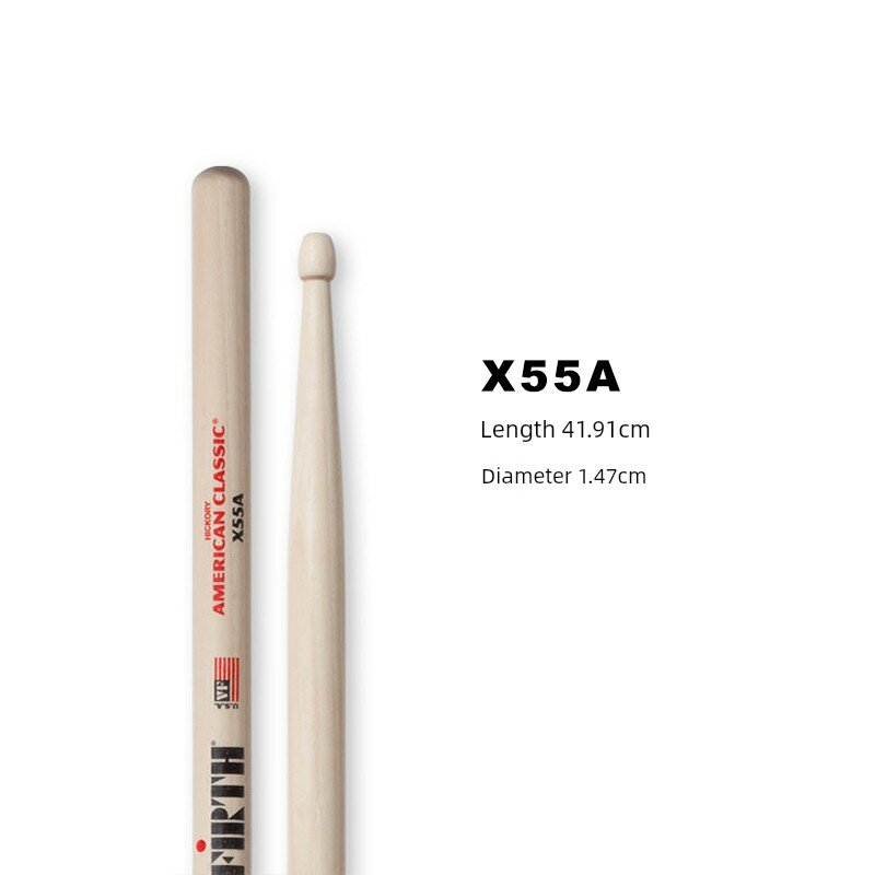 Барабанные палочки Vic Firth из орехового дерева 5A, 5B, 7A, 5AN, AS5A, 2B, 8D, X5A, HD4, для барабанной установки,