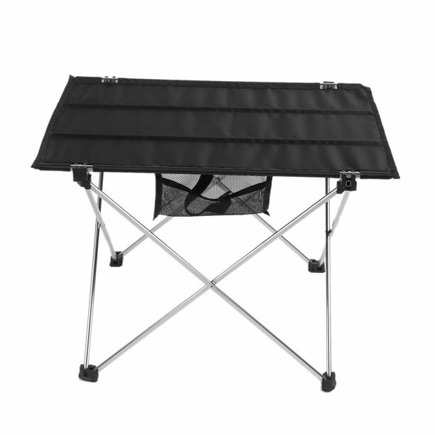 Outdoor aluminum folding table casual mesh beach table portable barbecue picnic table silver small 1x Folding Table