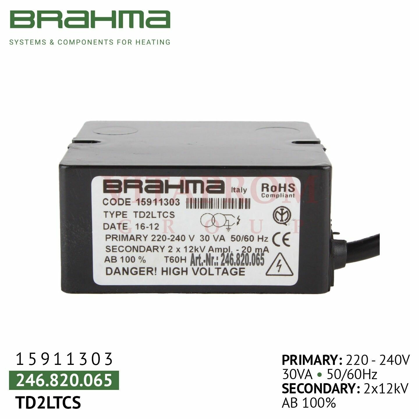 Трансформатор Brahma TD2LTCS, 15911303