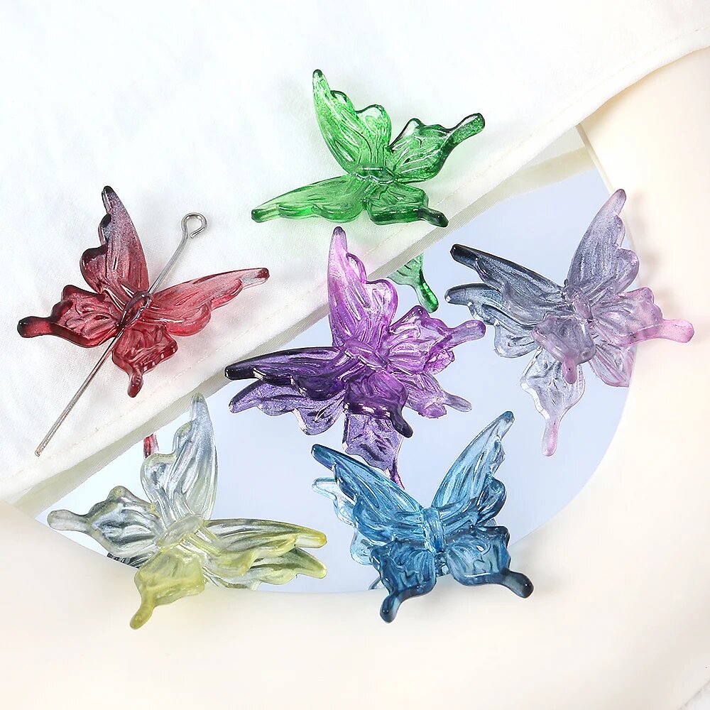 Акриловые бусины-бабочки 25 мм 13