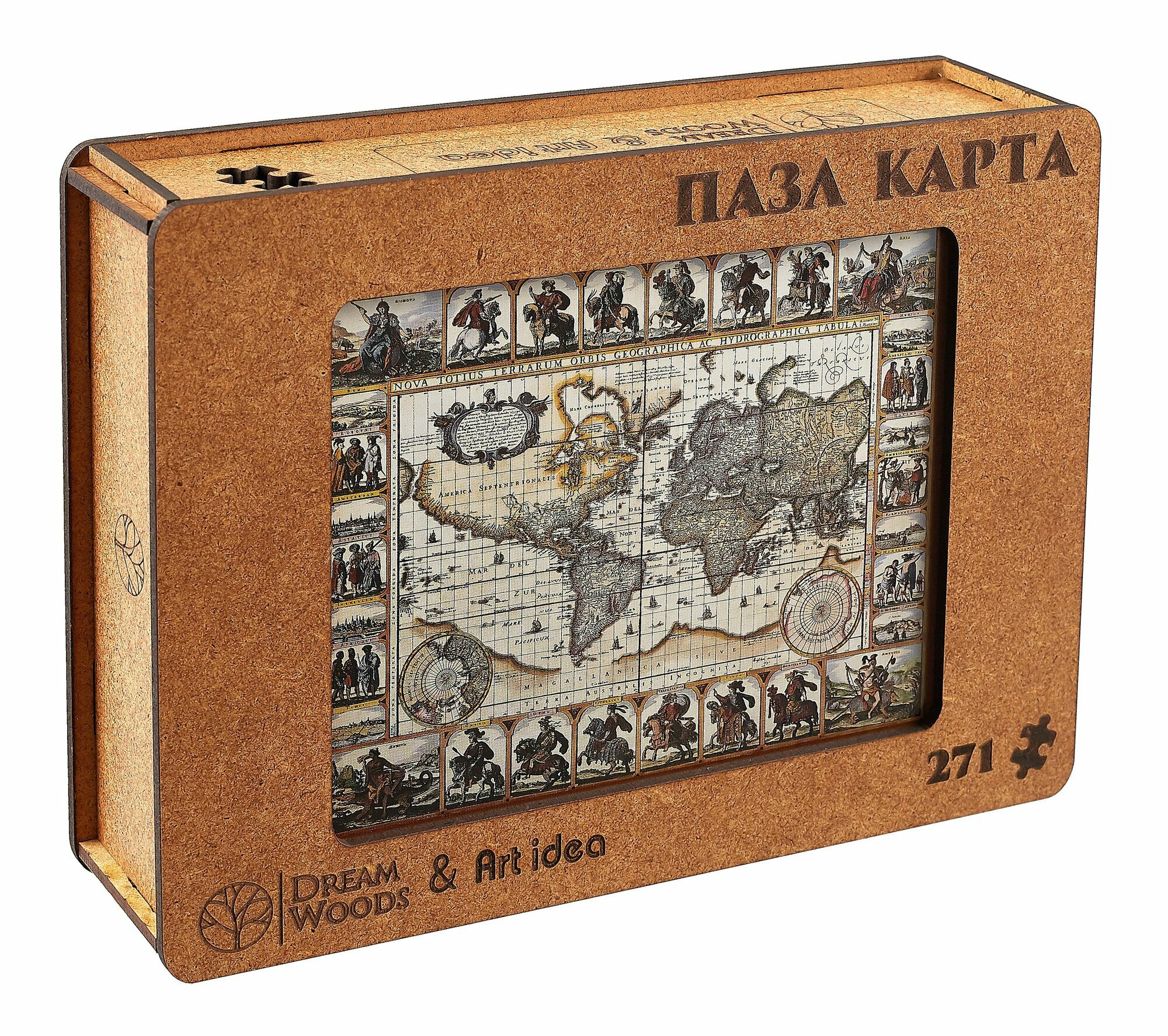 Пазл "Фигурный Историческая карта мира", 271 деталь