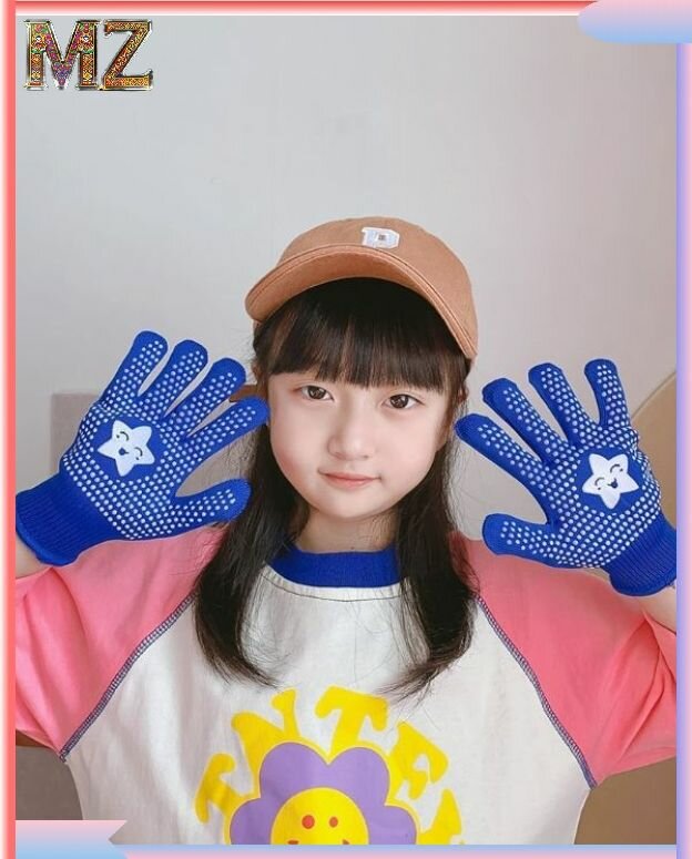 Детские садовые перчатки для ngo i tr i, подходящие для детей в возрасте от 3 до 6 лет, размер S, синий цвет.