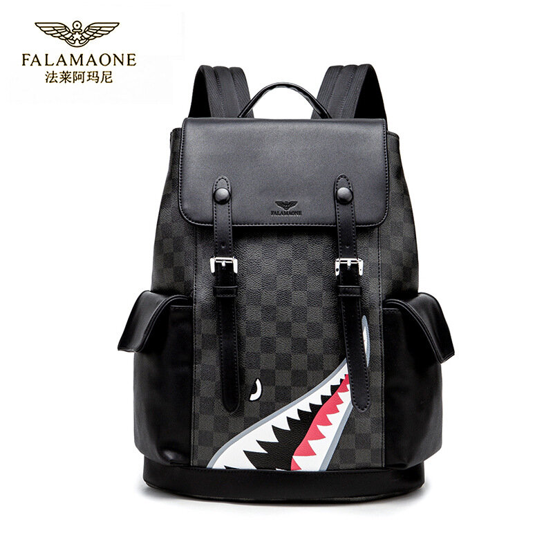 Мужской деловой рюкзак Falai Armani, модная и универсальная компьютерная сумка, дорожная сумка, модный рюкзак, натуральная кожа