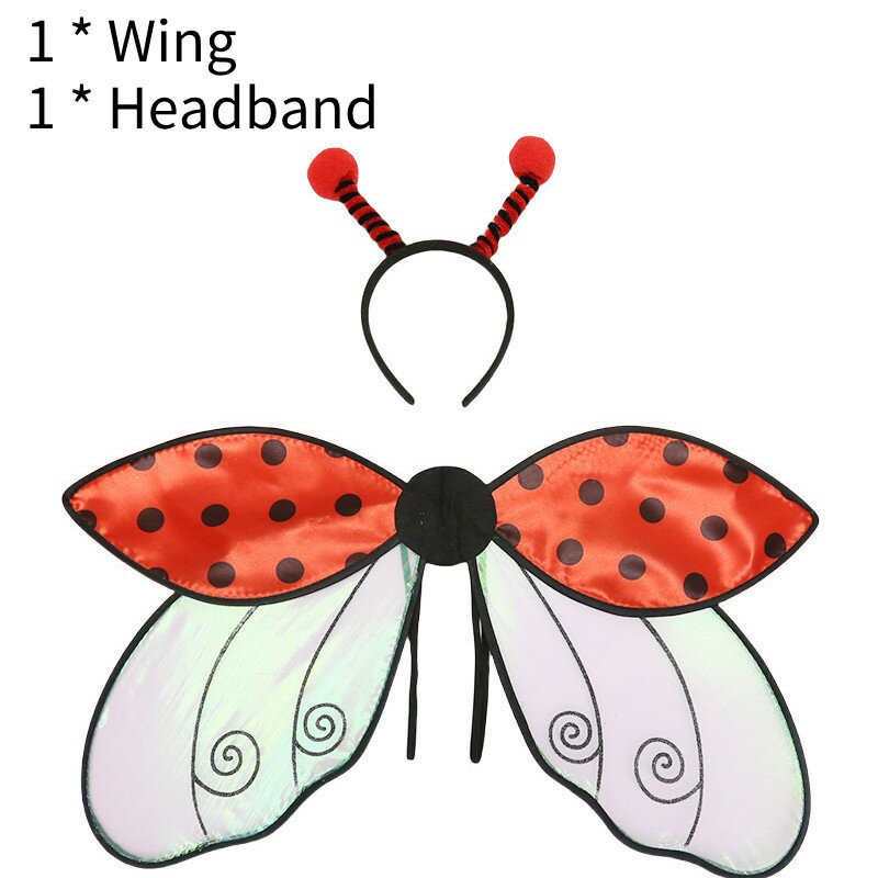 Набор костюмов насекомых с крыльями для детей и взрослых пчела и божья коровка