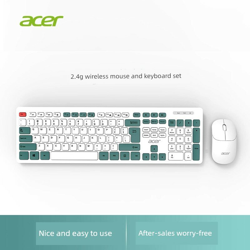 Проводной комплект клавиатуры и мыши Acer для настольных и портативных компьютеров, универсальный для девушек,