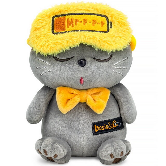 Мягкая игрушка Кот Басик - На подзарядке 16 см, коллекция Эмоции, Budi Basa, KsE-004