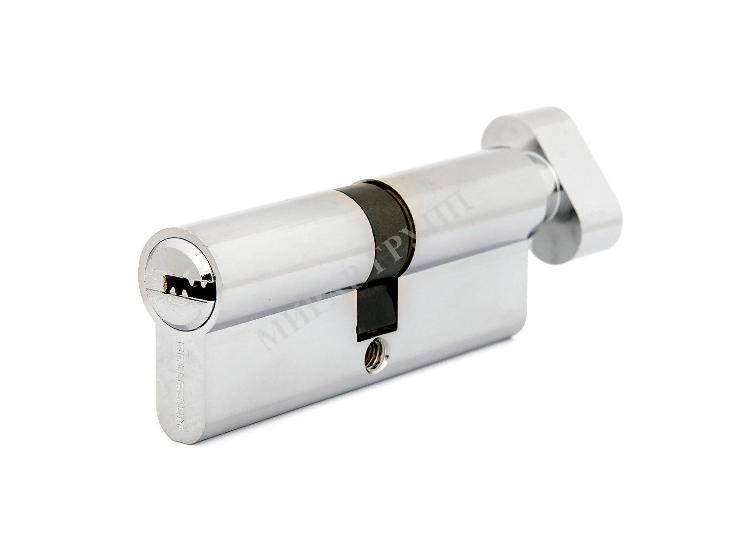 Цилиндровый механизм (личинка для корпусов замков, входных и межкомнатных) Palladium (Китай) ключ-вертушка серии C хром 40/40