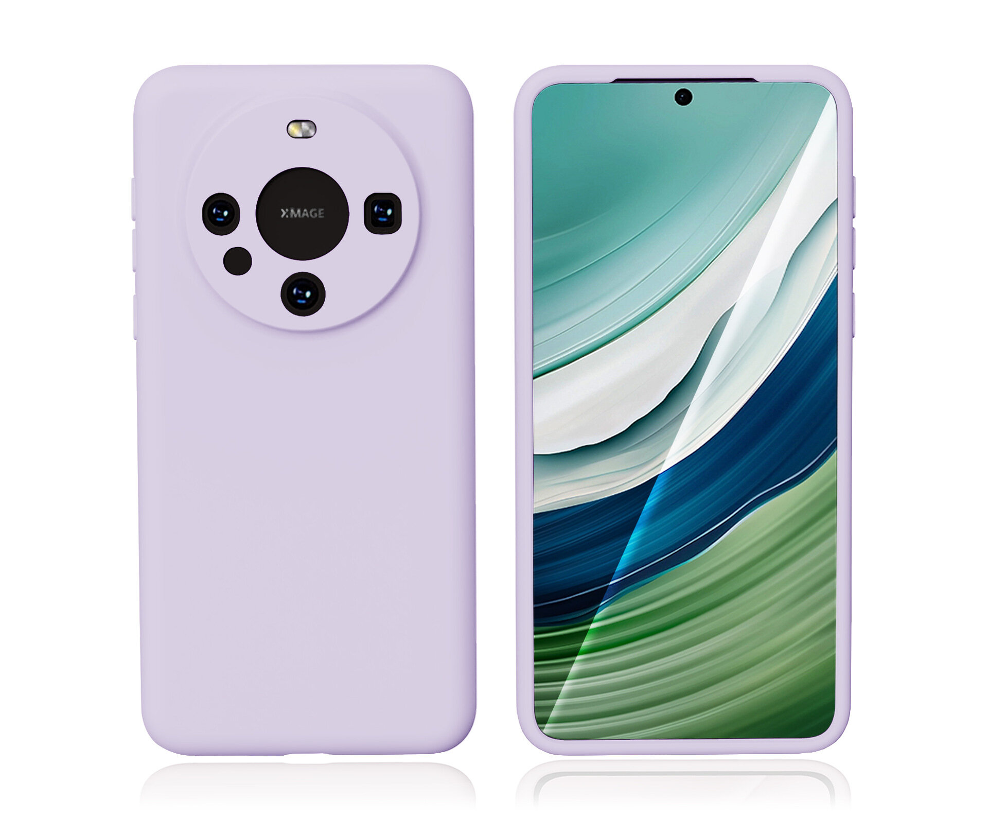 Премиальный чехол из жидкой силикона для Huawei Mate 60, ударопрочный анти-скользящий дизайн, цвет модилан пурпурный,