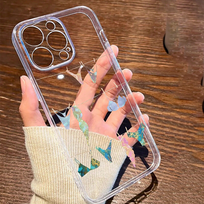 Сексуальный обман Apple 16promax чехол для телефона прозрачный iPhone15Plus все включено 14/13/12 анти-падение XS