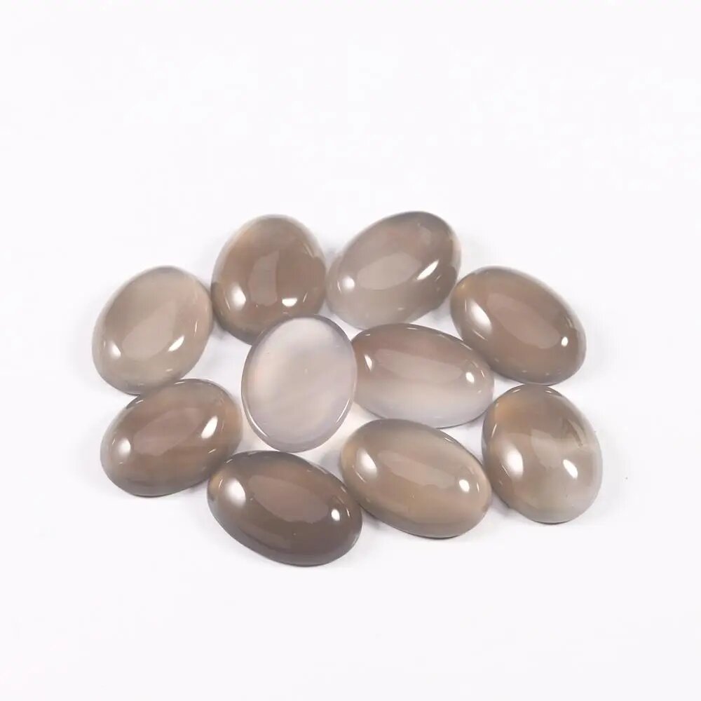 Натуральный камень кабошон опал бирюза лазурит 10 шт 13x18mm, Grey agate