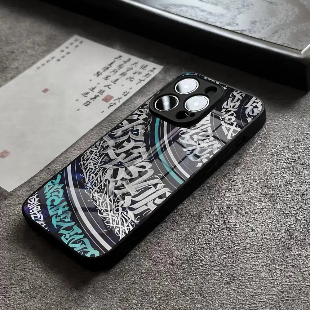 Чехол для телефона Pokras Lampas Art Graffiti для iPhone 17 Pro Max 14 Pro 15 12 Black7, iPhone16Pro
