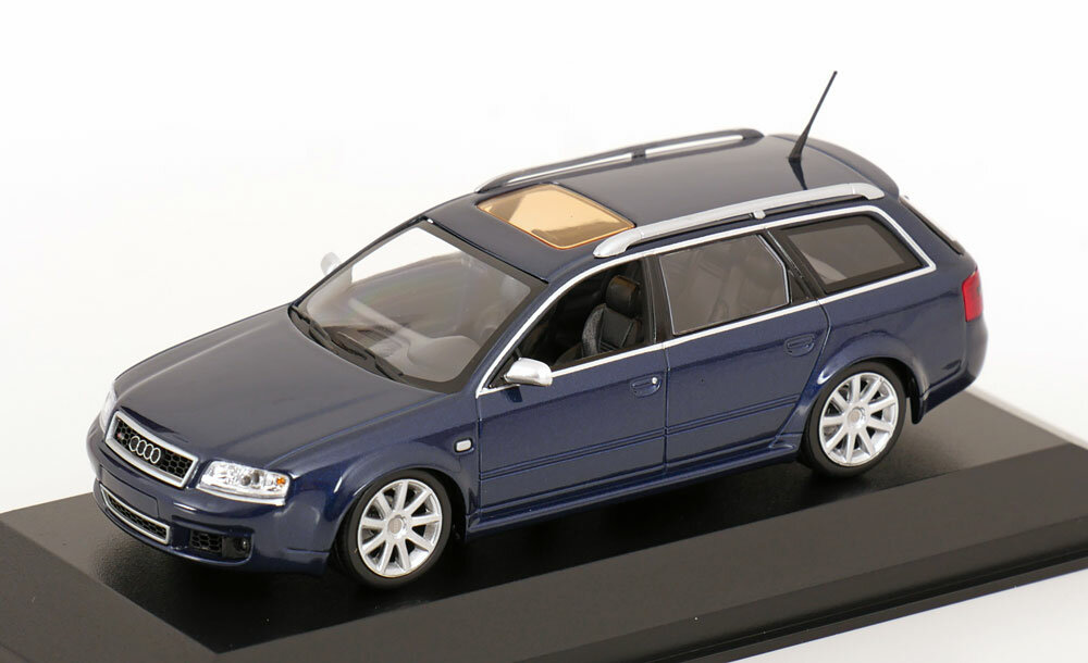 Модель коллекционная MAXICHAMPS Audi RS6 avant 2002 blue metallic / ауди РС6 синий