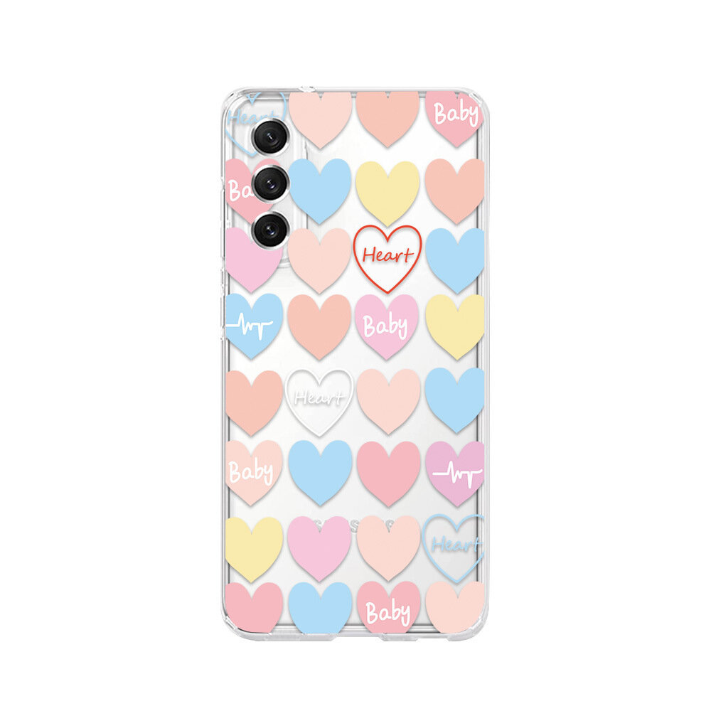 Прозрачная чехол с сердечком baby для Samsung Galaxy S21