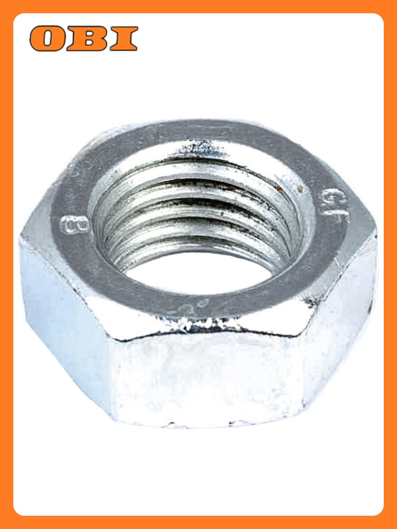 Гайка Стройбат DIN 934, шестигранная, сталь, М10, серебристая, 5 штук